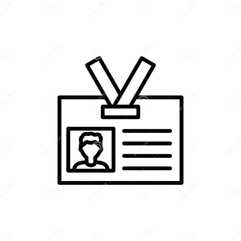 ID Badge Icon Perfect for Identification and Security Stock ...