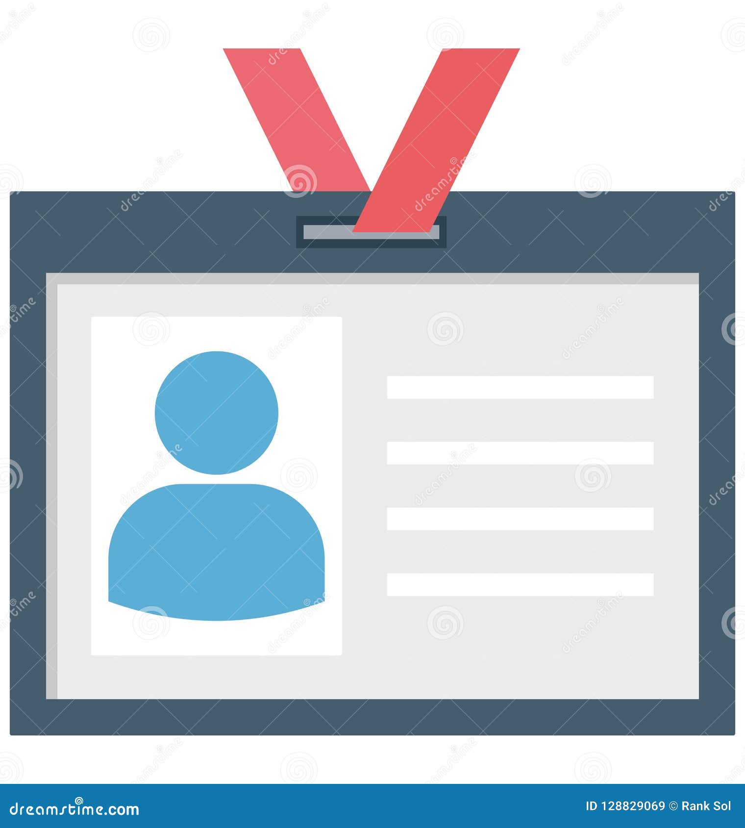 ID Card Color Isolated Vector Icon that Easily Can Be Modified and Edit ...