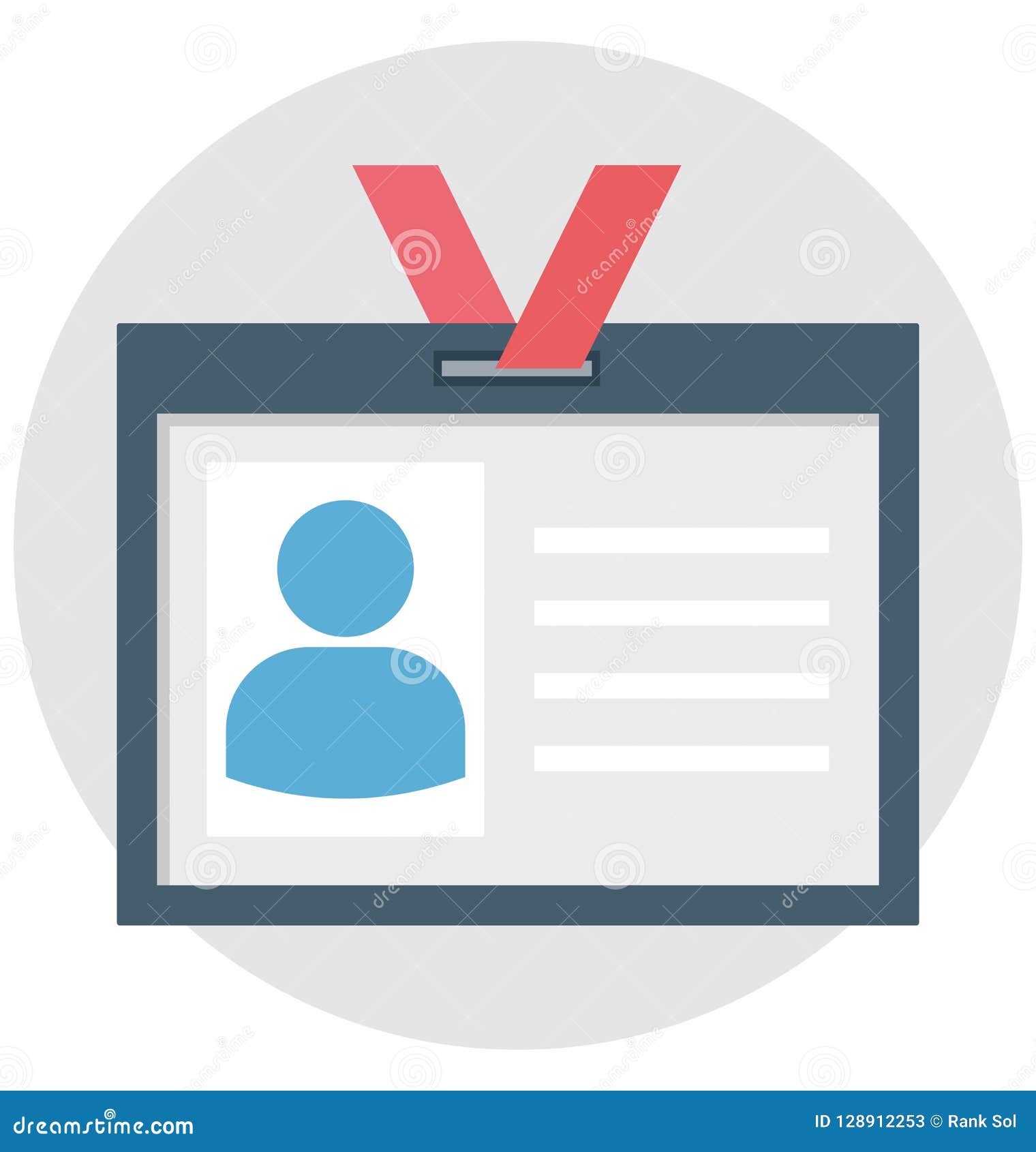 ID Card Color Isolated Vector Icon that Easily Can Be Modified and Edit ...