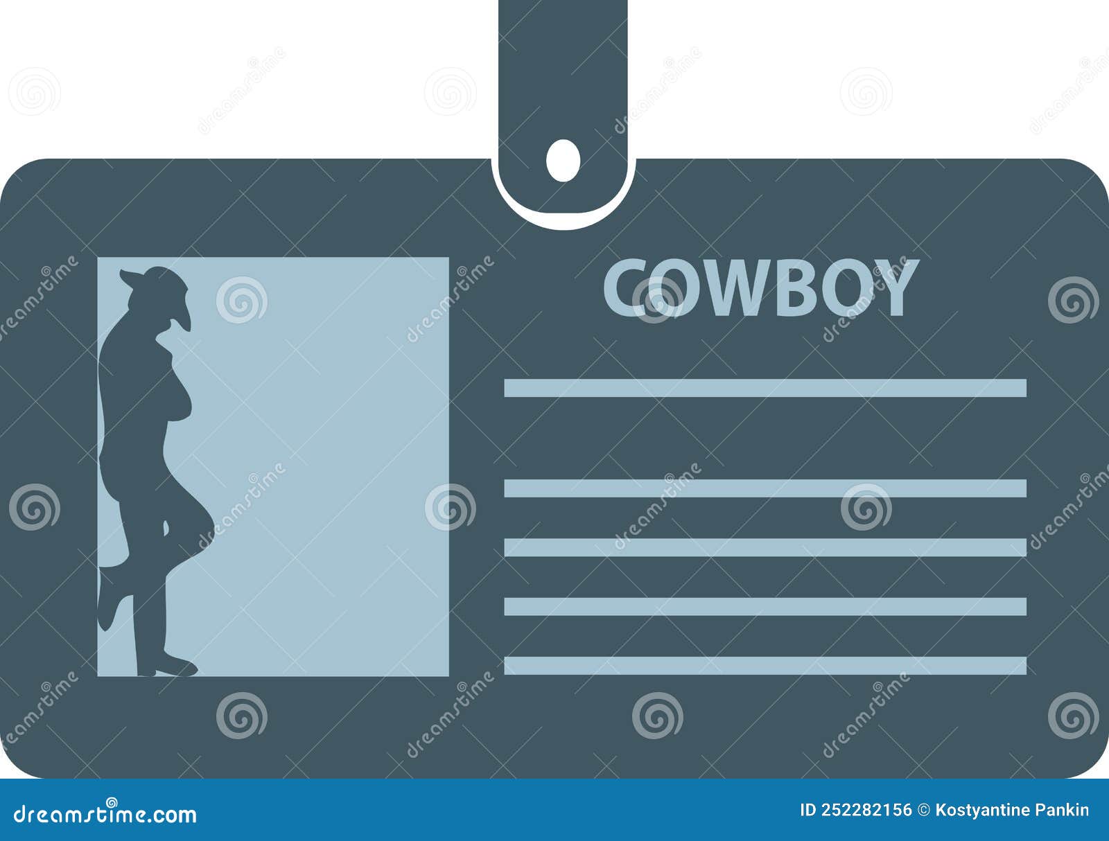ID card cowboy stock vector. Illustration of face, clipart - 252282156