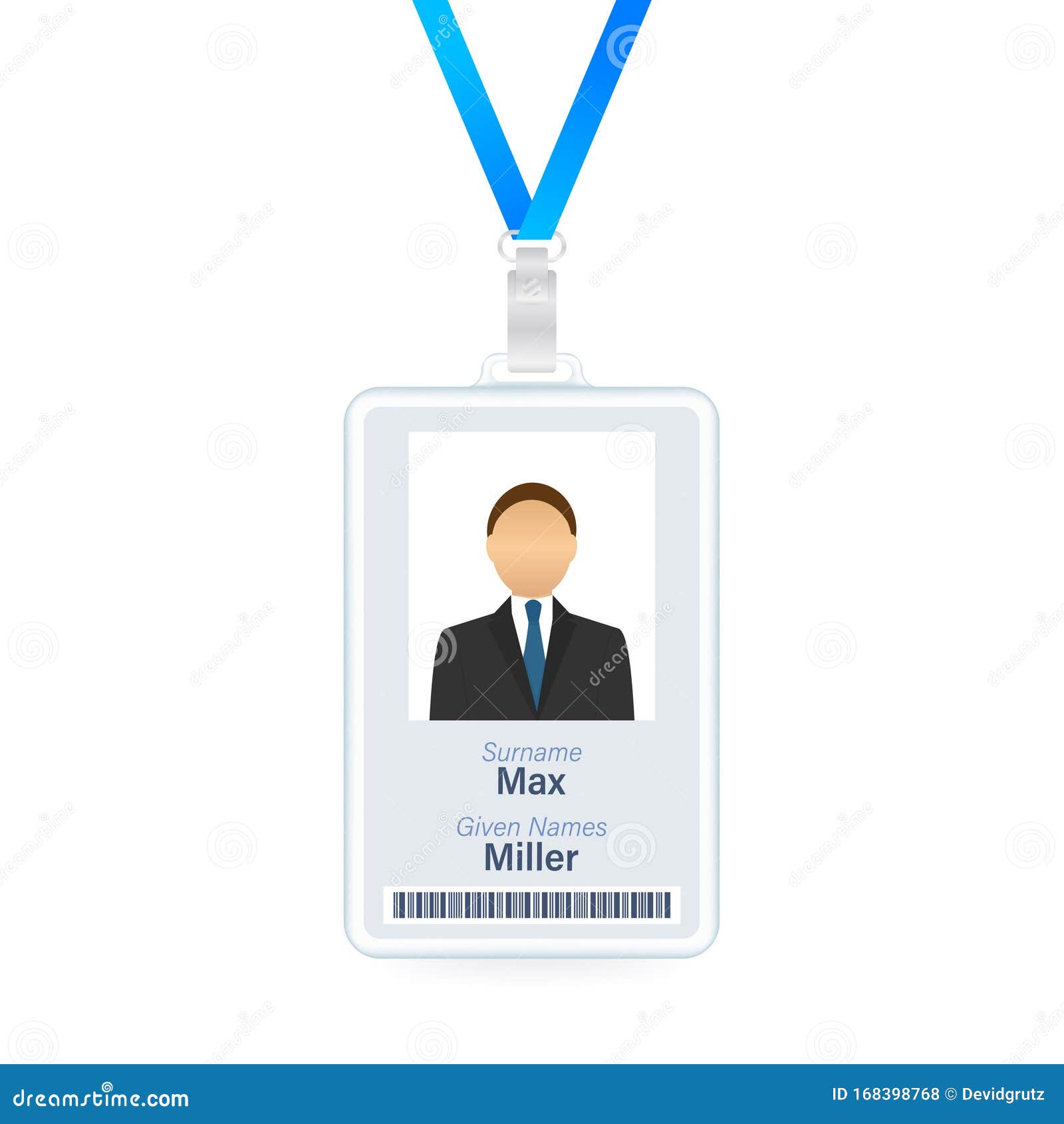 ID Card Design Template, Identification Card. Vector Stock Illustration ...