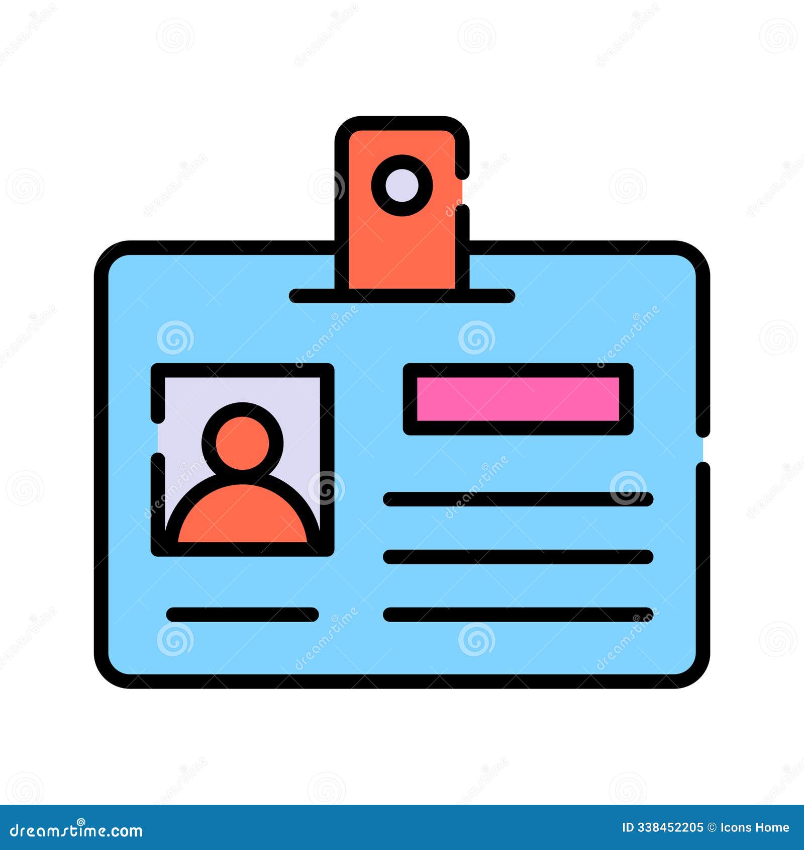 Id Card stock vector. Illustration of vector, access - 338452205