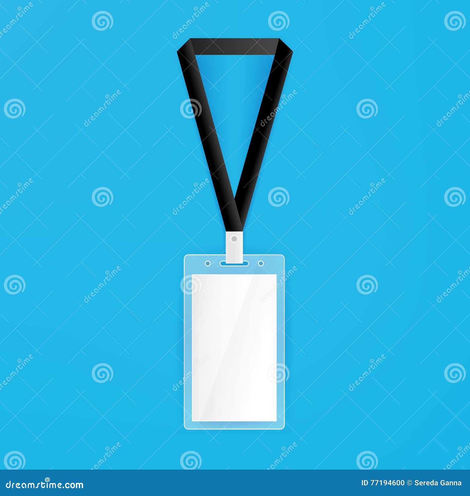 Id Card Empty Mockup stock vector. Illustration of mock - 77194600