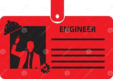 ID card engineer stock vector. Illustration of office - 256089096