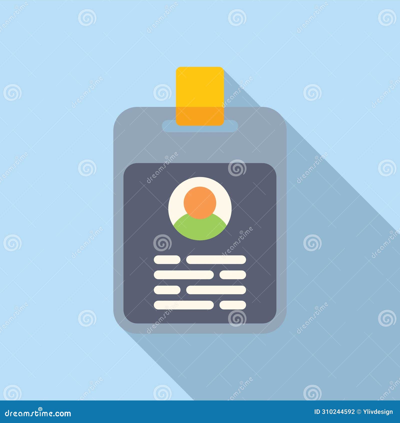 Id Card Form Icon Flat Vector. New Member Registration Stock Vector ...