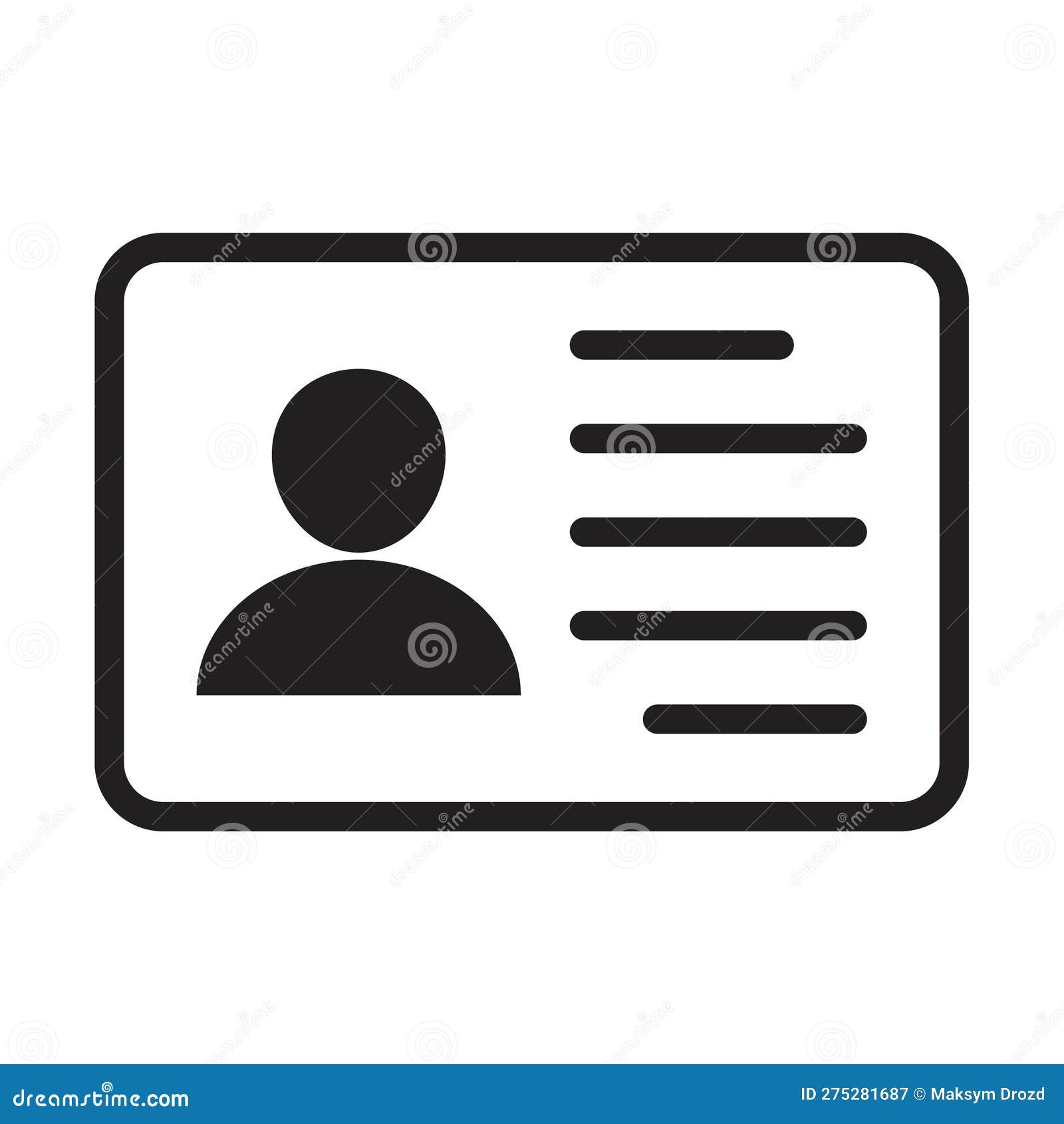 Id Card Icon. Id Card Badge Icon. Identification Card, Driver S License ...