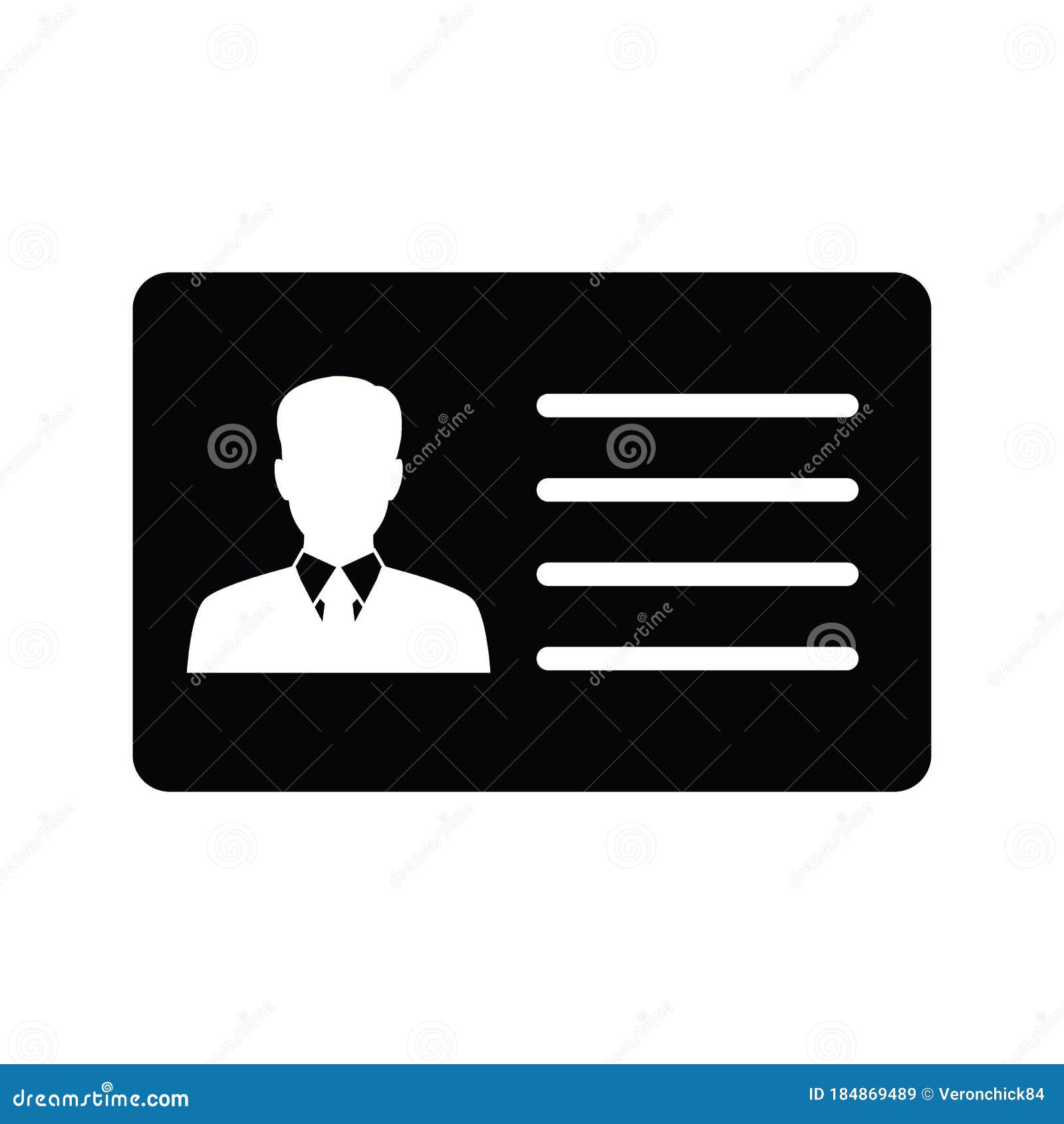 Id Card Icon. Business Card Icon Stock Vector - Illustration of badge ...