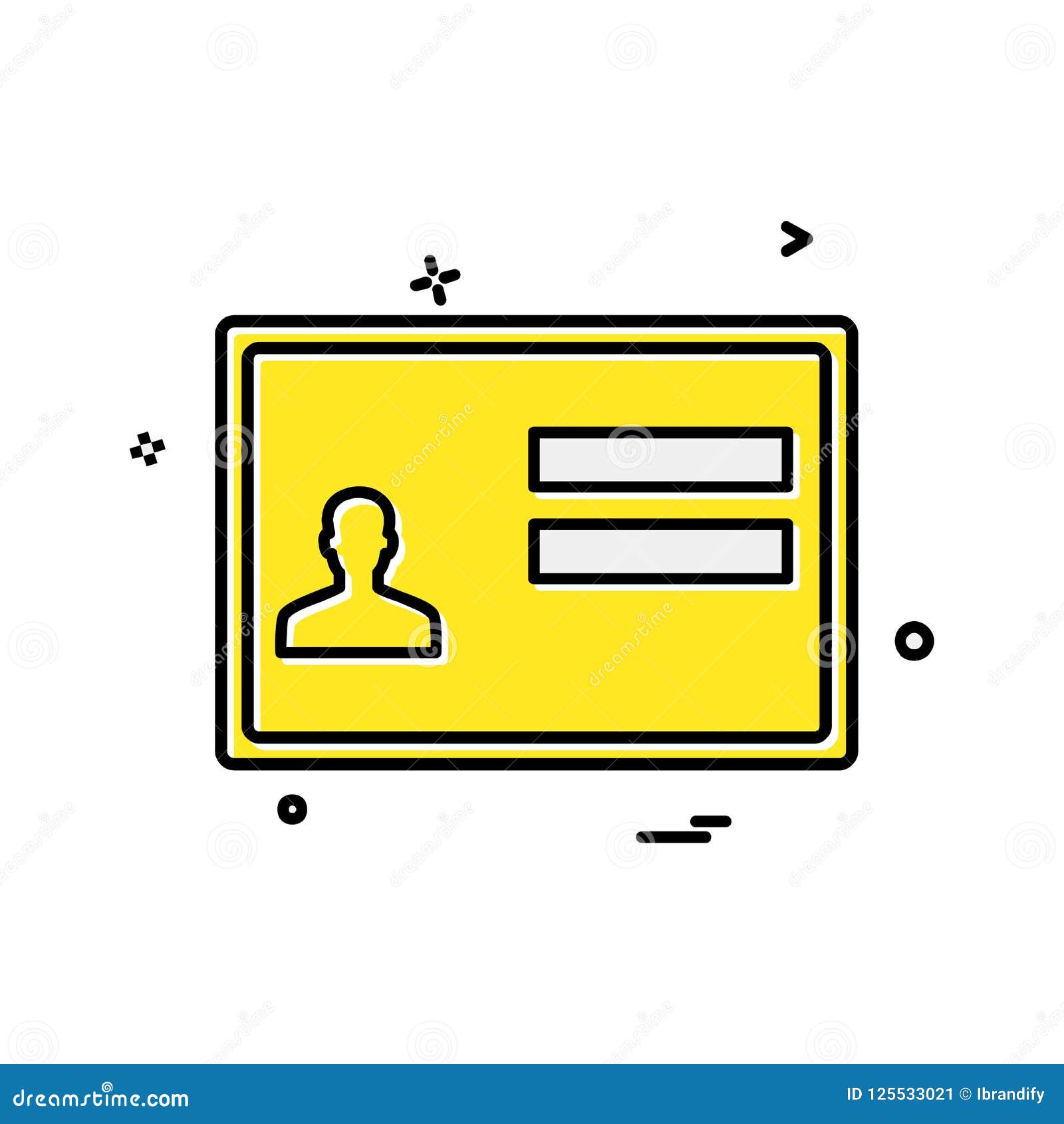 ID card icon design vector stock vector. Illustration of identification ...