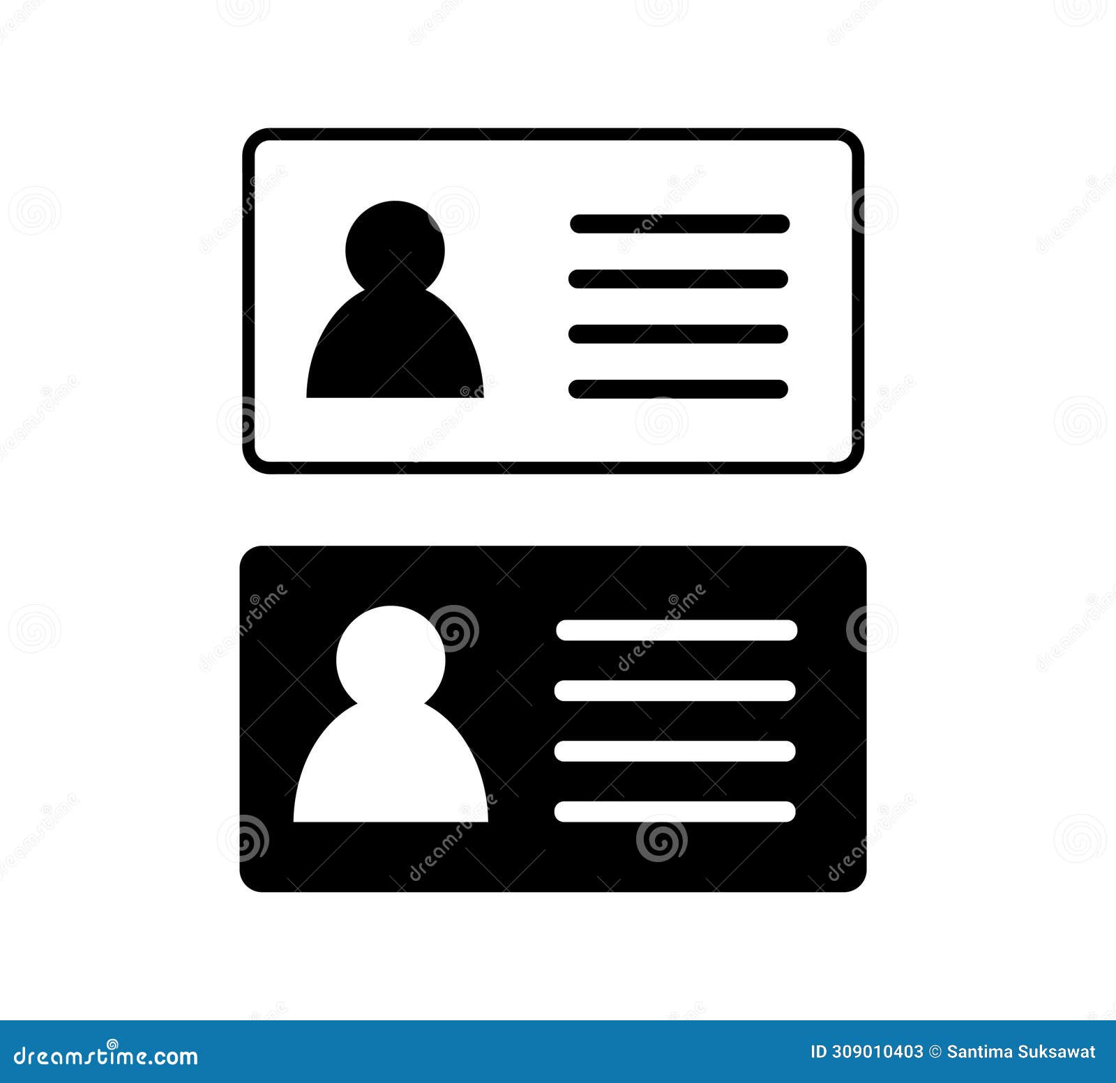 ID Card Icon , Identification Card Vector Illustration Stock Vector ...