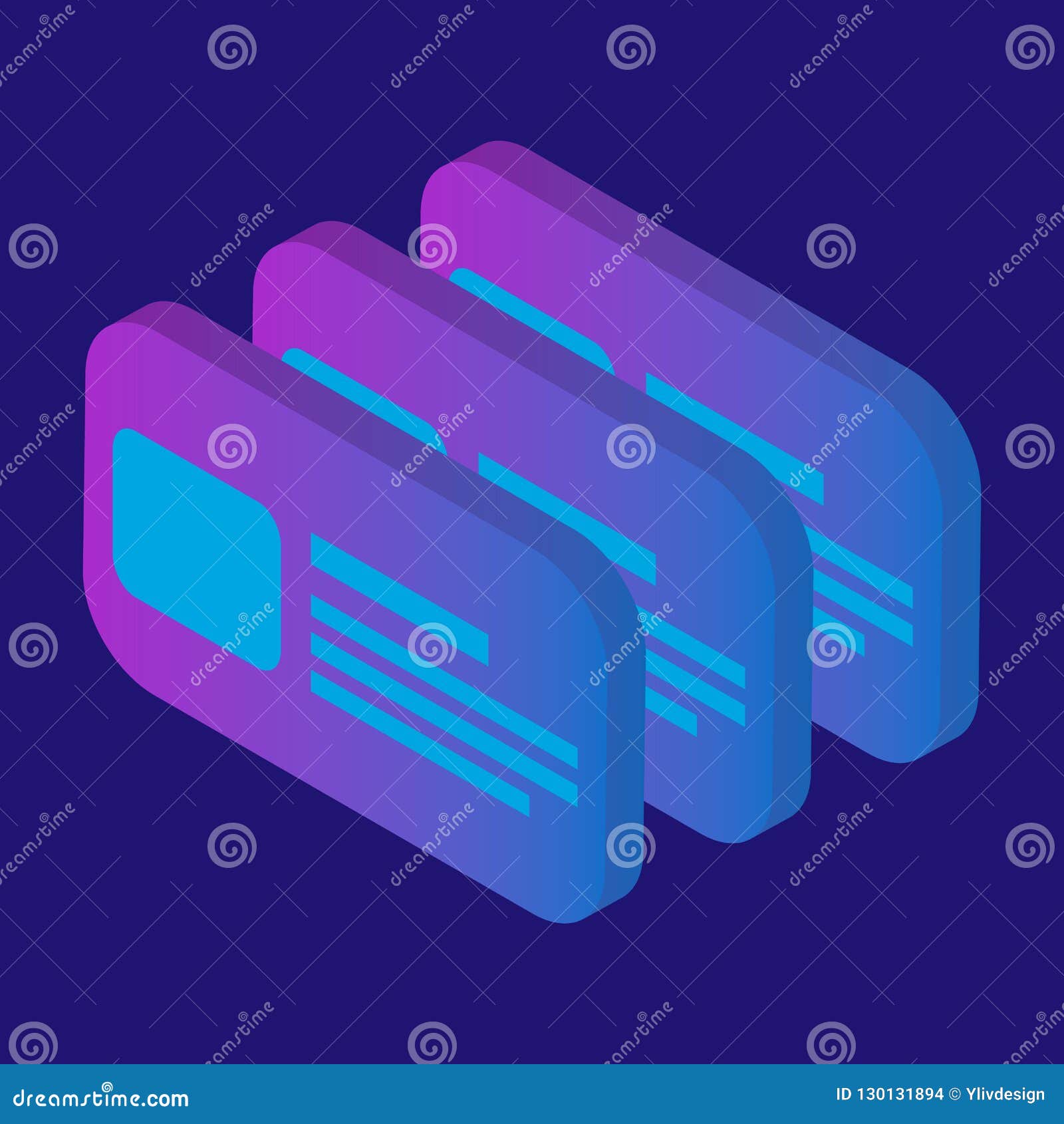 Id Card Icon, Isometric Style Stock Vector - Illustration of ...