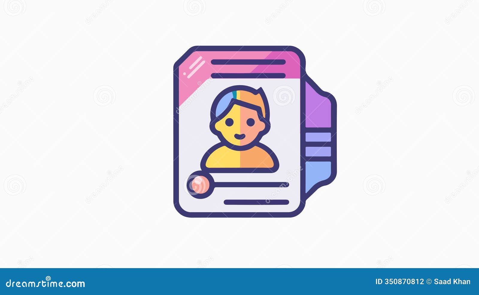 Personal Credentials Vector Icon On White Background. Flat Vector ...