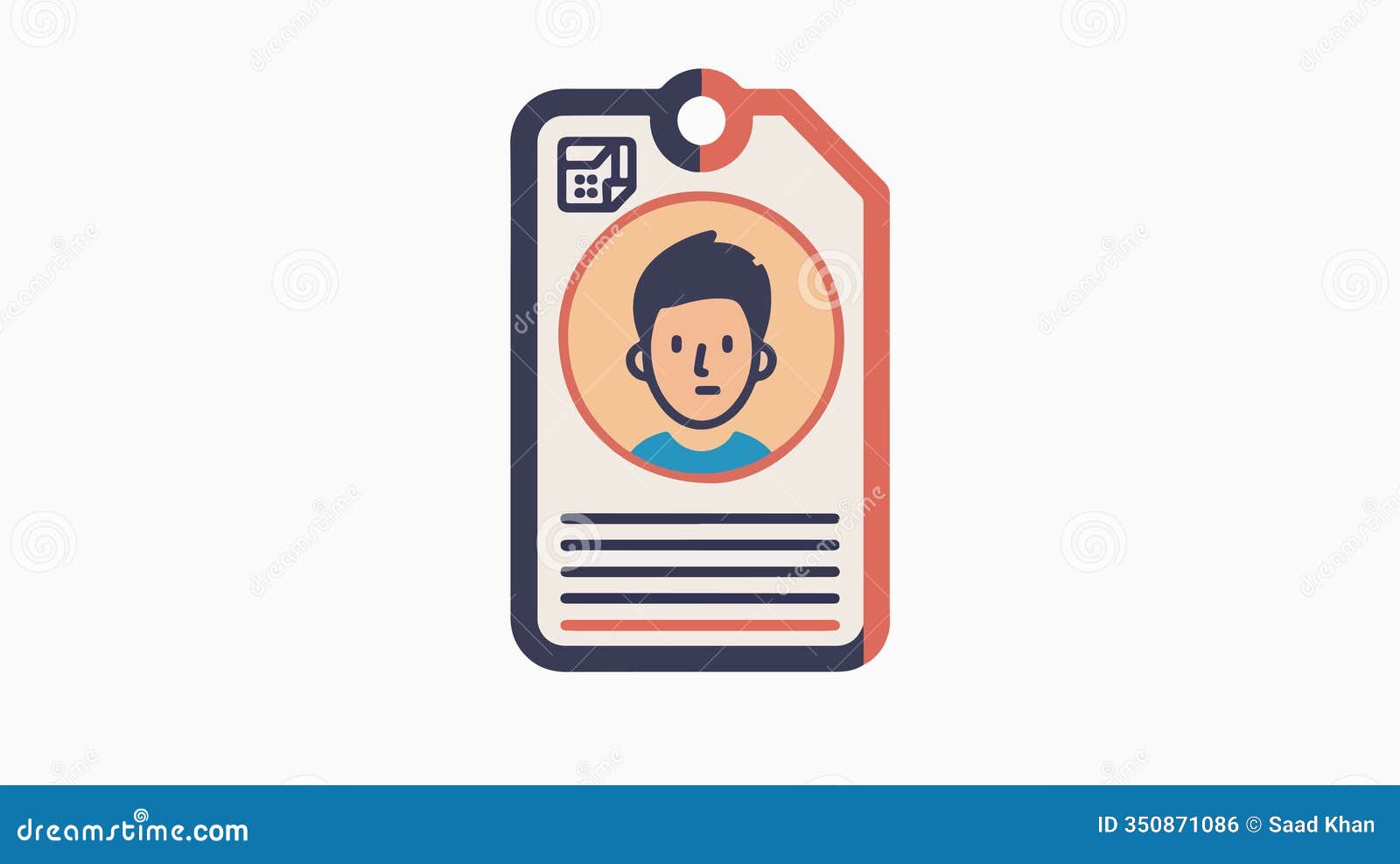 Personal Credentials Vector Icon On White Background. Flat Vector ...