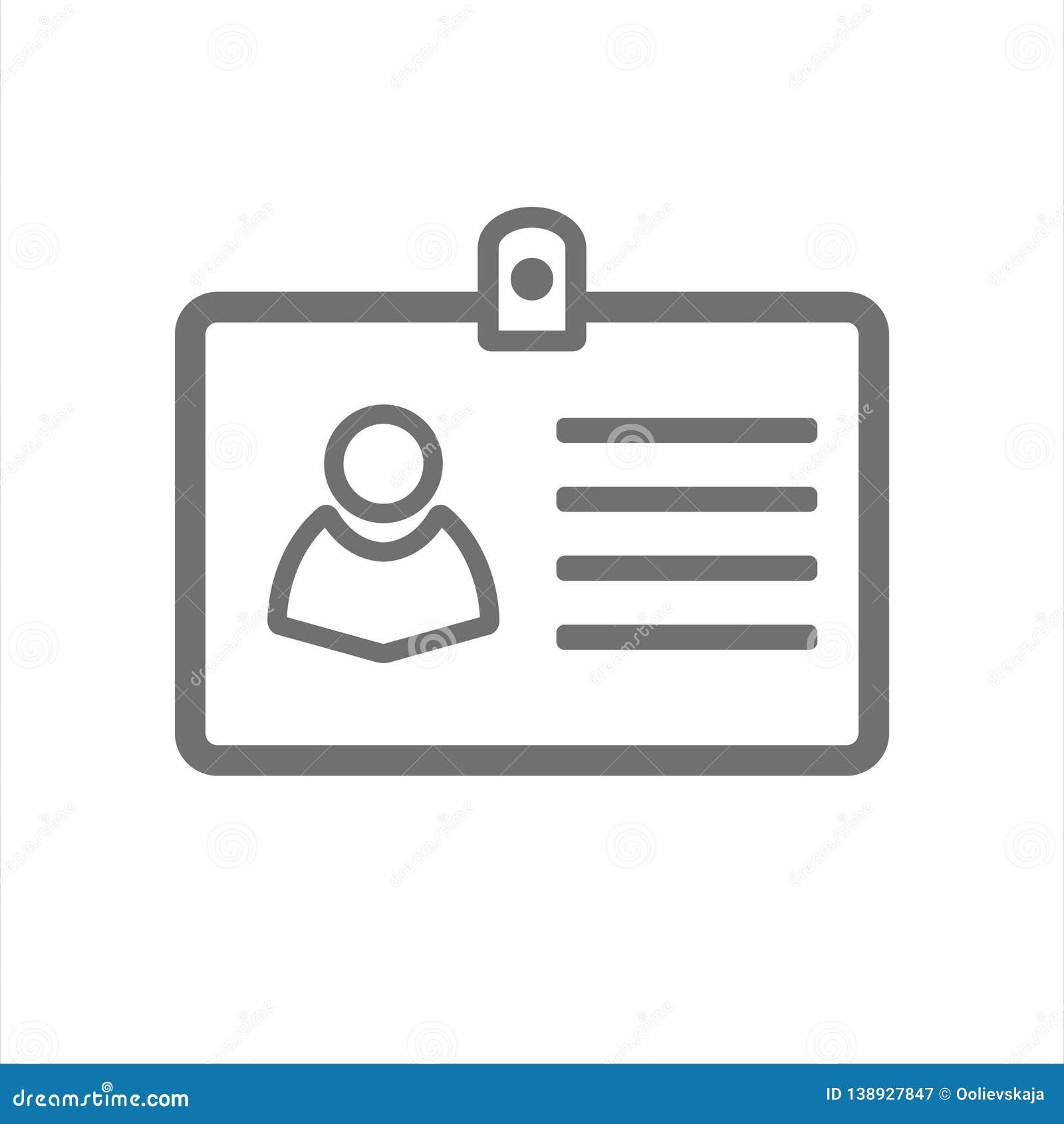 ID Card Icon in Thin Outline Style. Identity Office Worker Businessman ... ID Card Icon in Thin Outline Style. Identity Office Worker Businessman ...