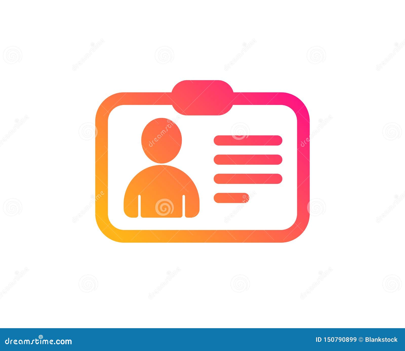 ID Card Icon. User Profile Sign. Vector Stock Vector - Illustration of ...