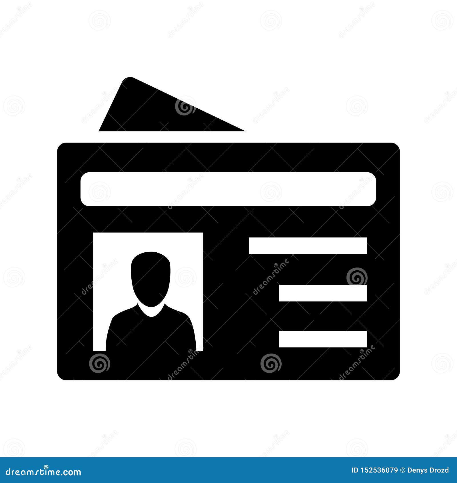 Id Card Icon Vector. Identity Tag Vector Illustration Symbol. Driver ...