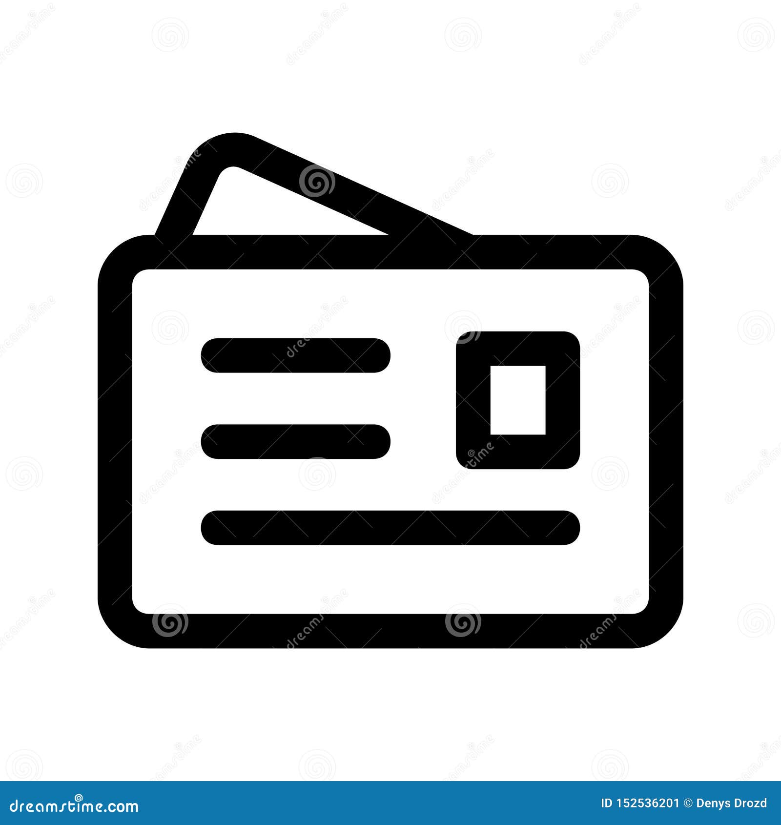 Id Card Icon Vector. Identity Tag Vector Illustration Symbol. Driver ...