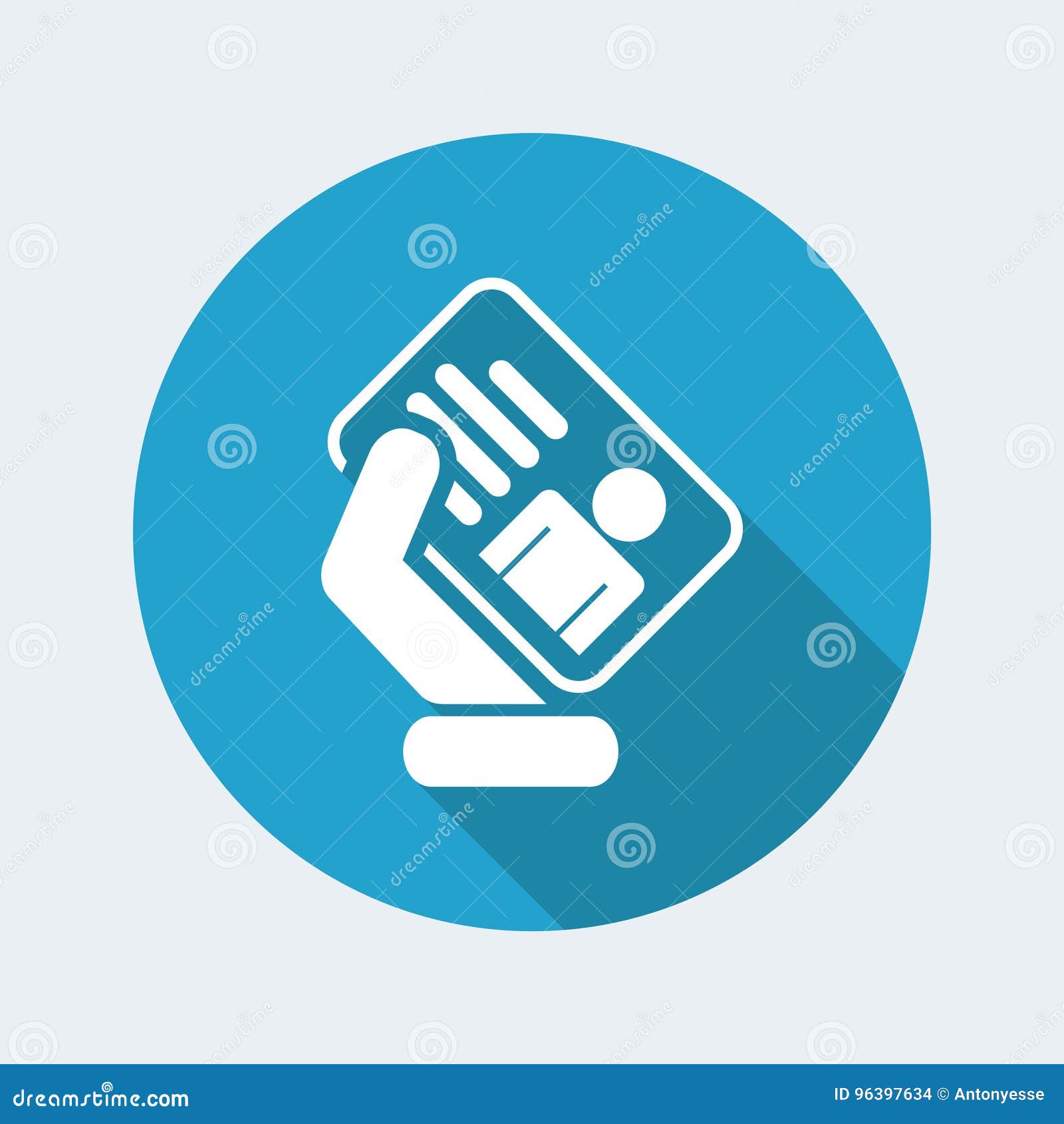 Id card icon stock vector. Illustration of business, exhibit - 96397634
