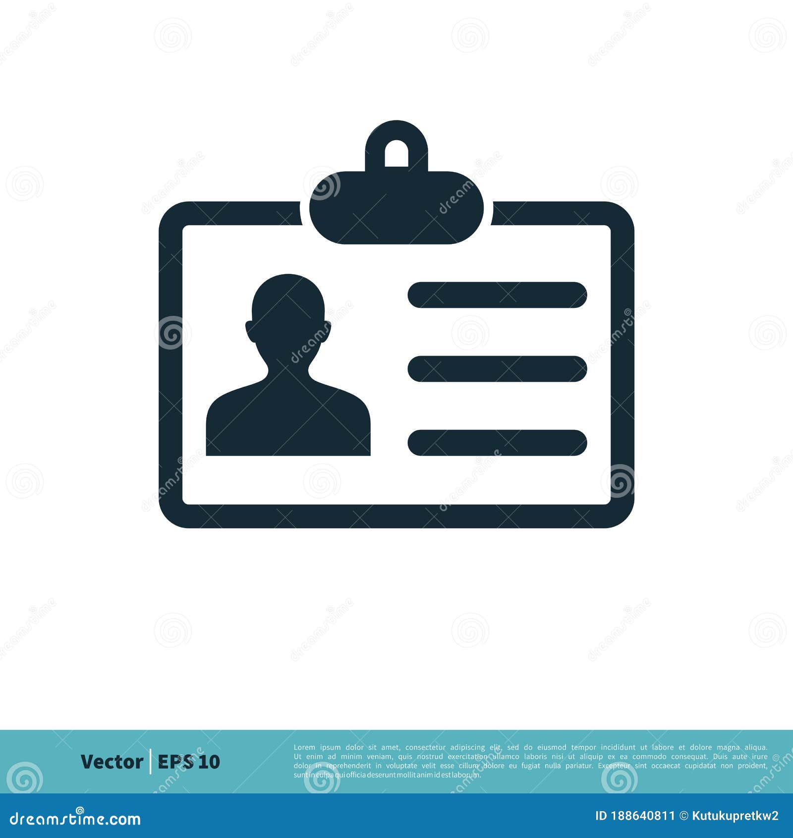 ID Card Icon Vector Logo Template Illustration Design. Vector EPS 10 ...
