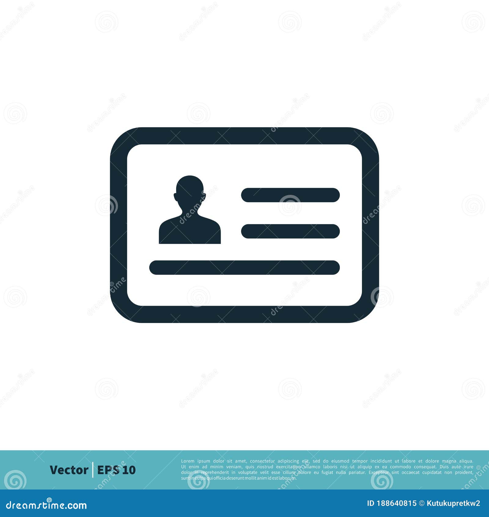 ID Card Icon Vector Logo Template Illustration Design. Vector EPS 10 ...