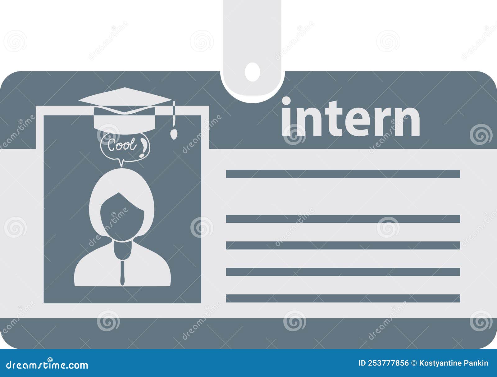 ID Card Intern Vector Illustration | CartoonDealer.com #253777856