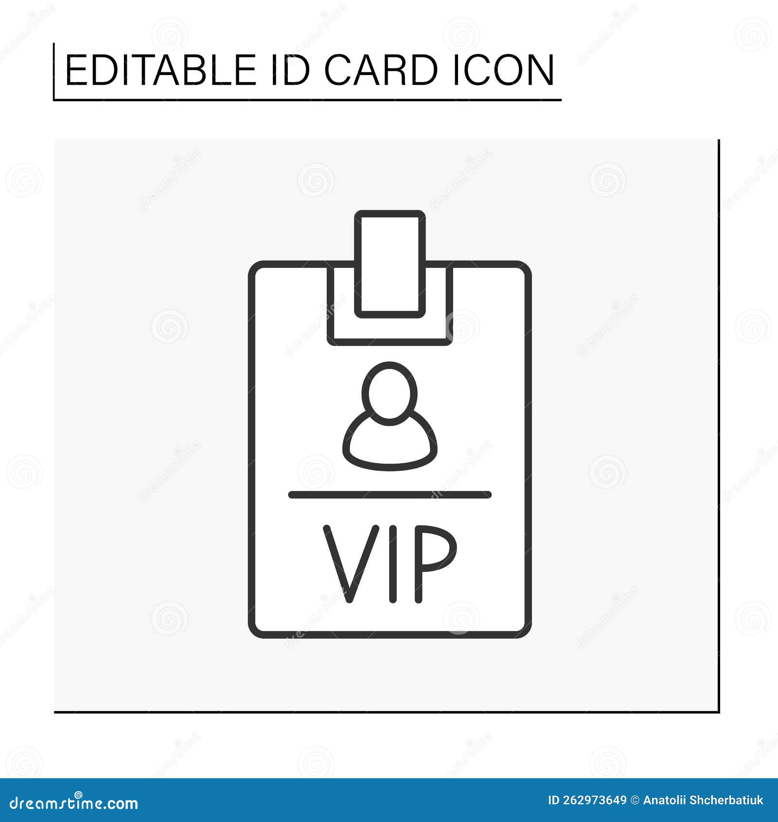 ID card line icon stock vector. Illustration of lifestyle - 262973649