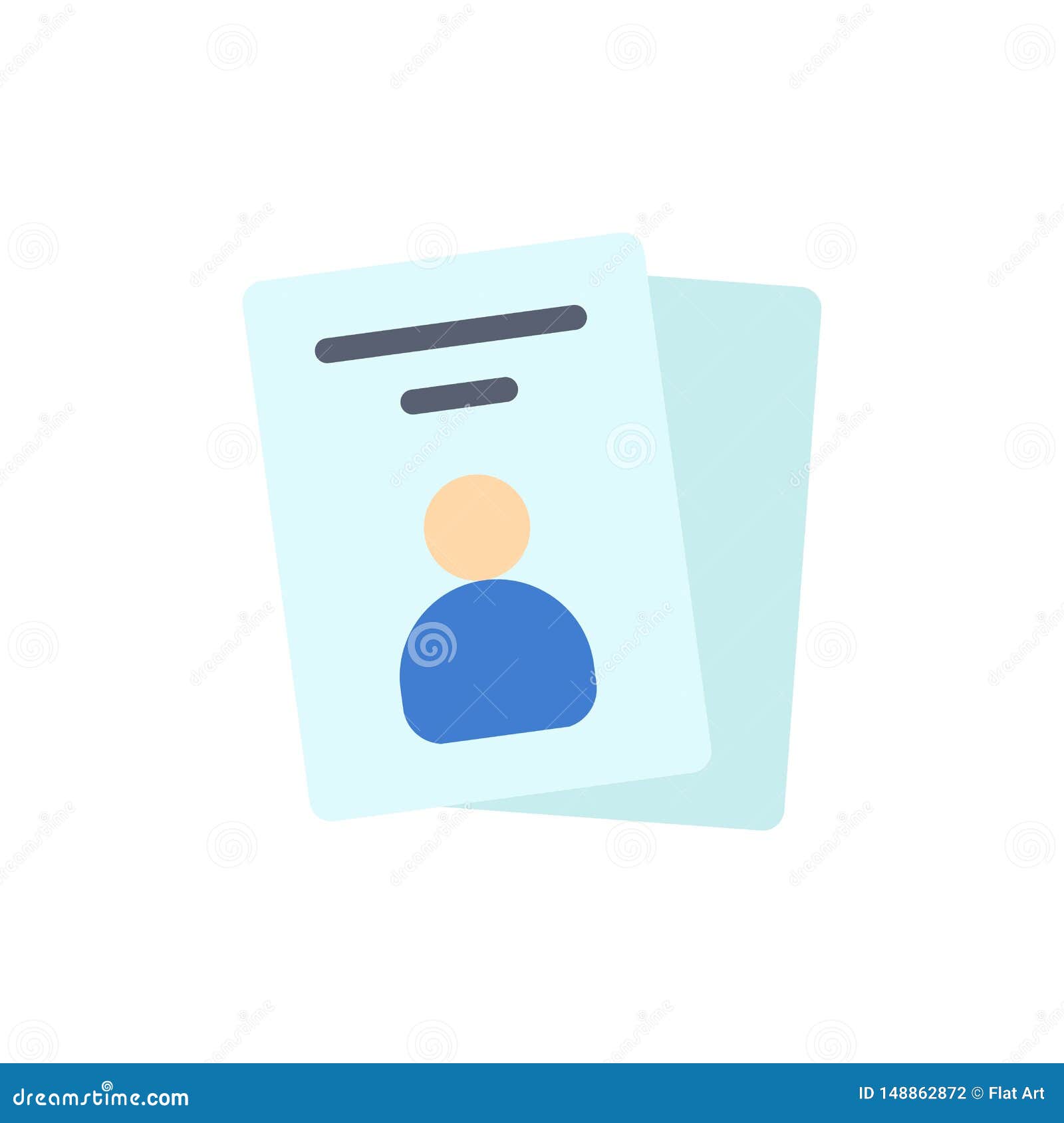 Id, Card, ID Card, Pass Blue Solid Logo With Place For Tagline Vector ...