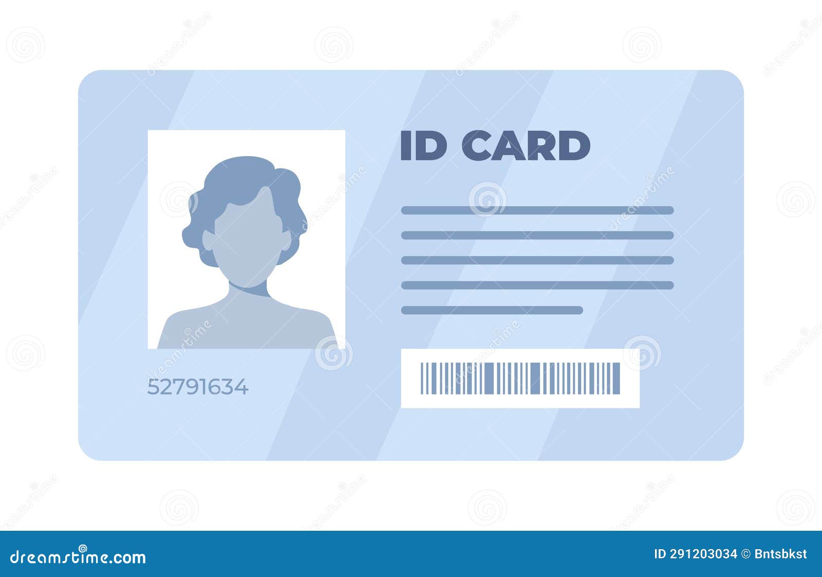 ID Card. Personal Info Data. Identification Document with Person Photo ...