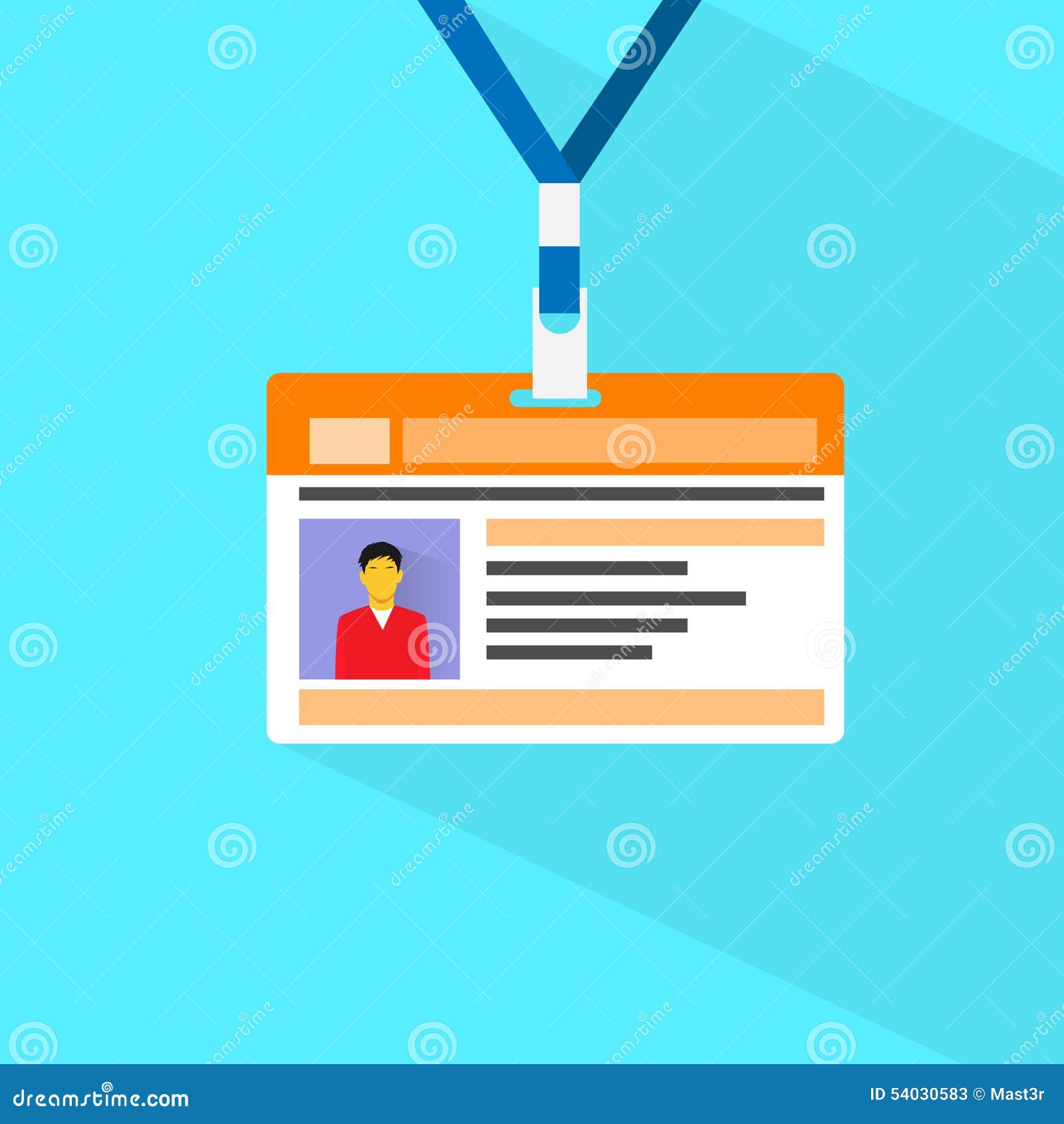 Id Card Profile Person Social Media Network Icon Vector Illustration ...