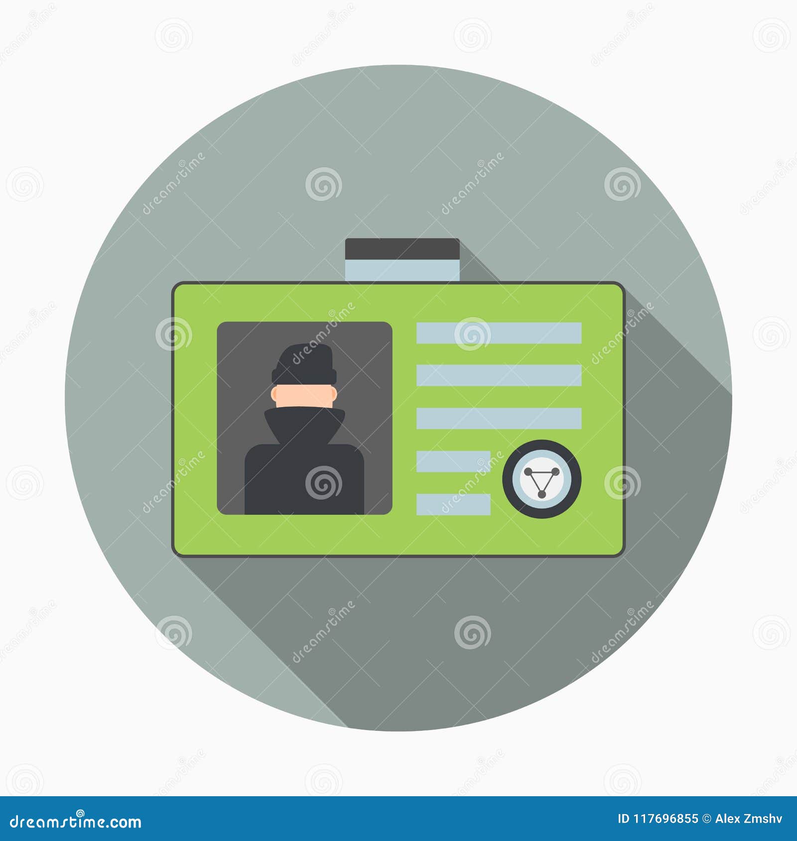 Secret agent ID card stock vector. Illustration of dark - 117696855