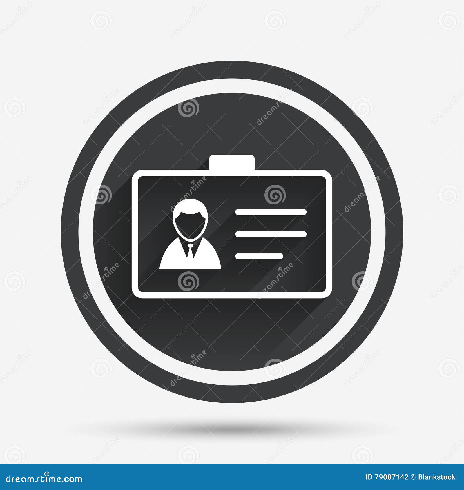 ID Card Sign Icon. Identity Card Badge Symbol Stock Vector ...