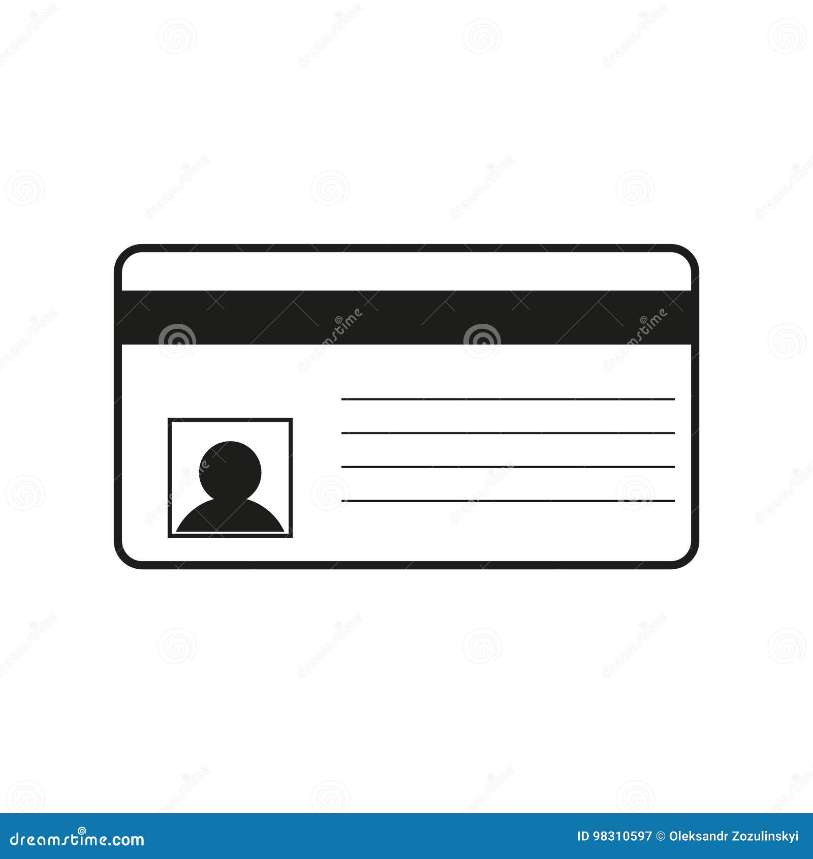 ID Card Sign Illustration. Vector Stock Vector - Illustration of flat ...