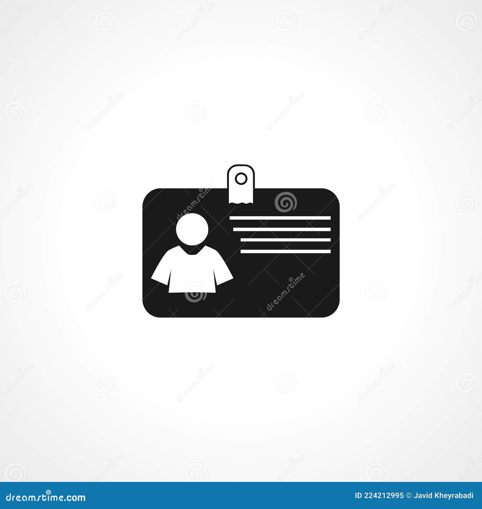 Id Card Sign. Id Card Isolated Simple Icon Stock Vector - Illustration ...