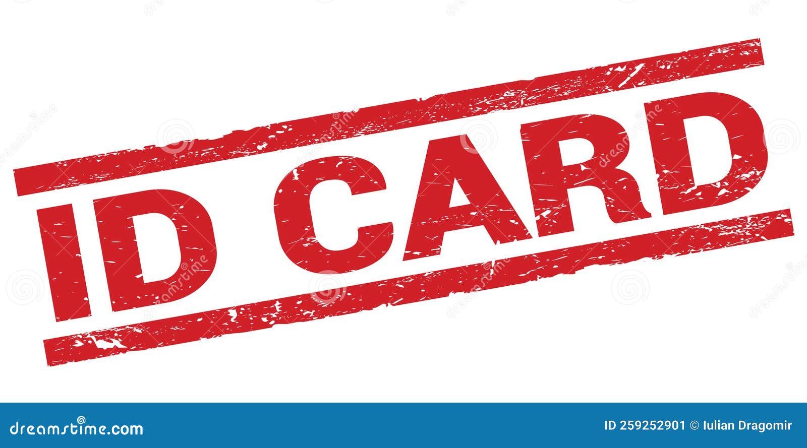 ID CARD Text on Red Rectangle Stamp Sign Stock Illustration ...