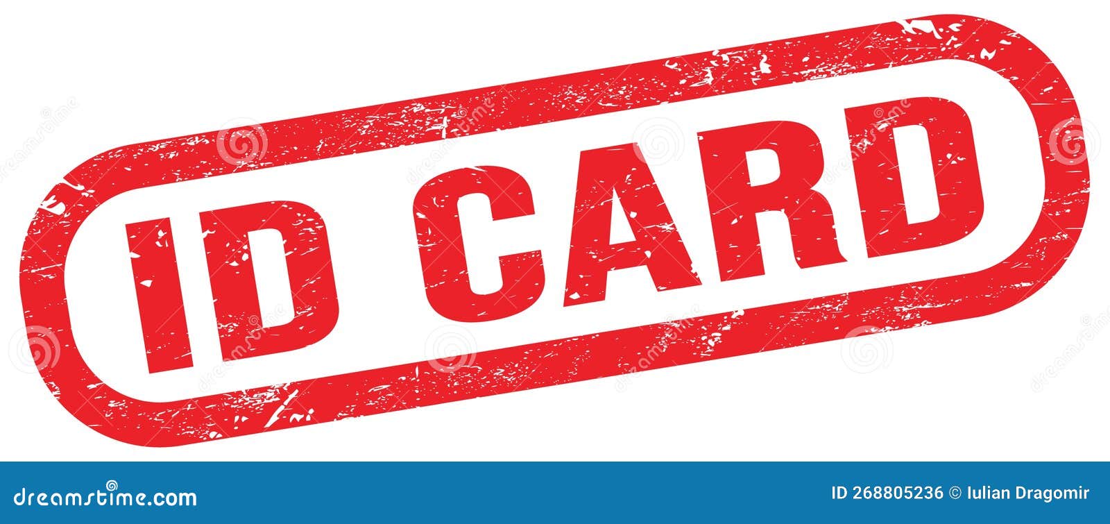 ID CARD, Text Written on Red Stamp Sign Stock Illustration ...