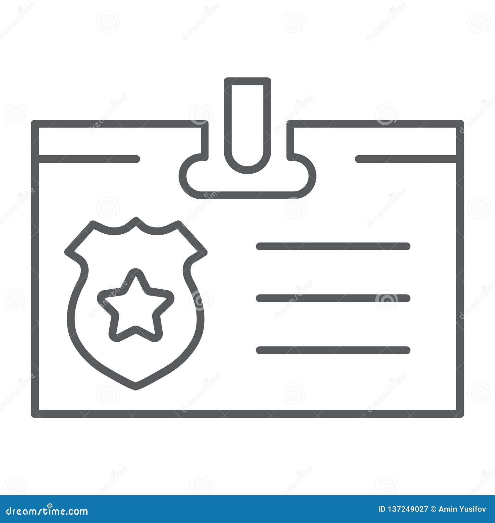 Identification Personal Plastic Id Card. Empty Template Of ID Badge ...