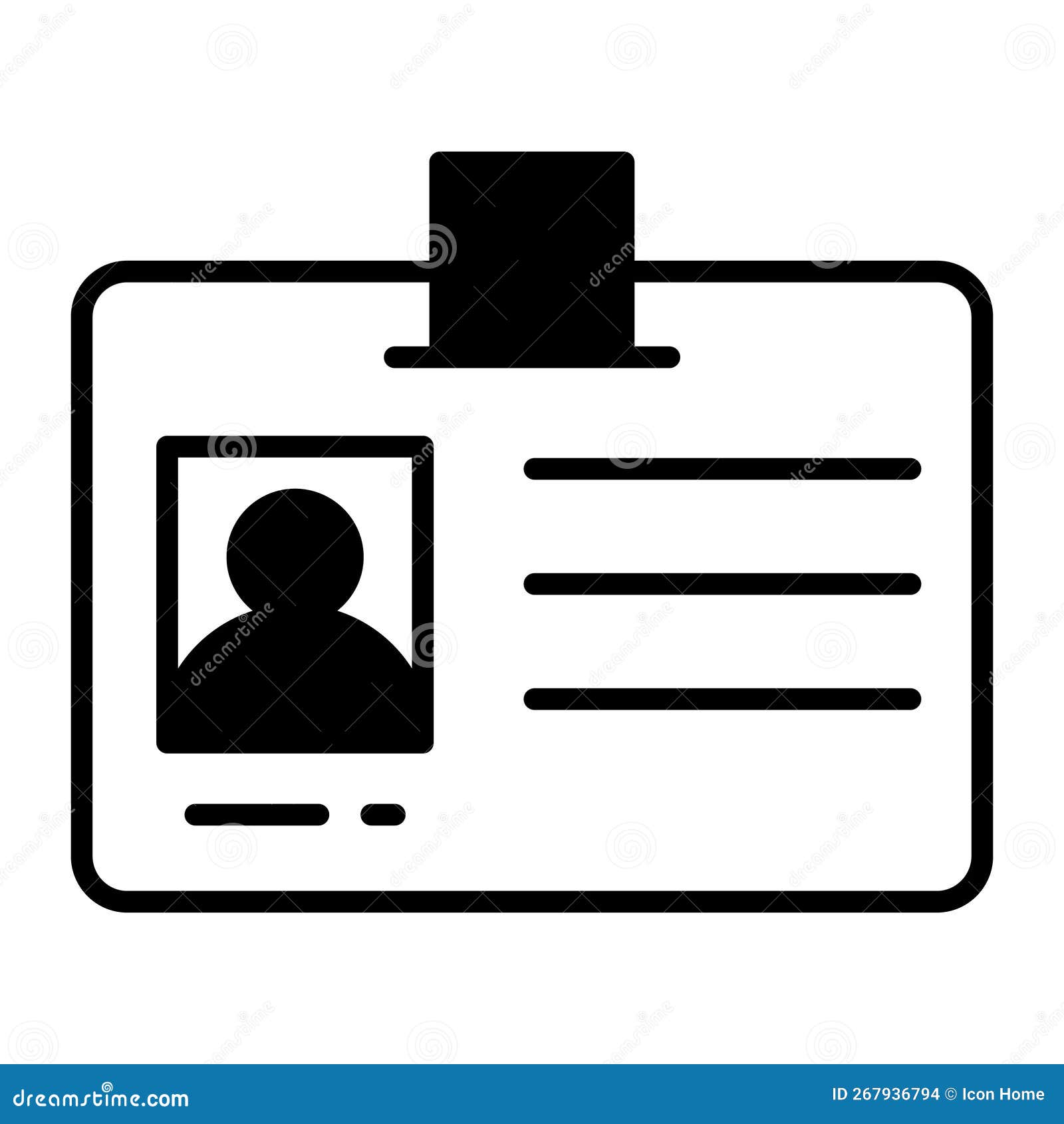 Id Card in Trendy Style, Employee Identification Stock Vector ...