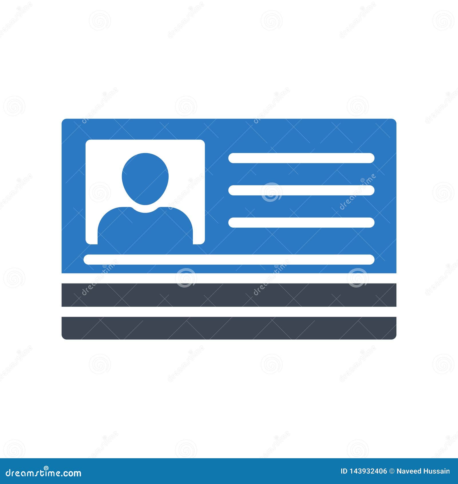 Id Card Glyphs Color Vector Icon Stock Vector - Illustration of card ...