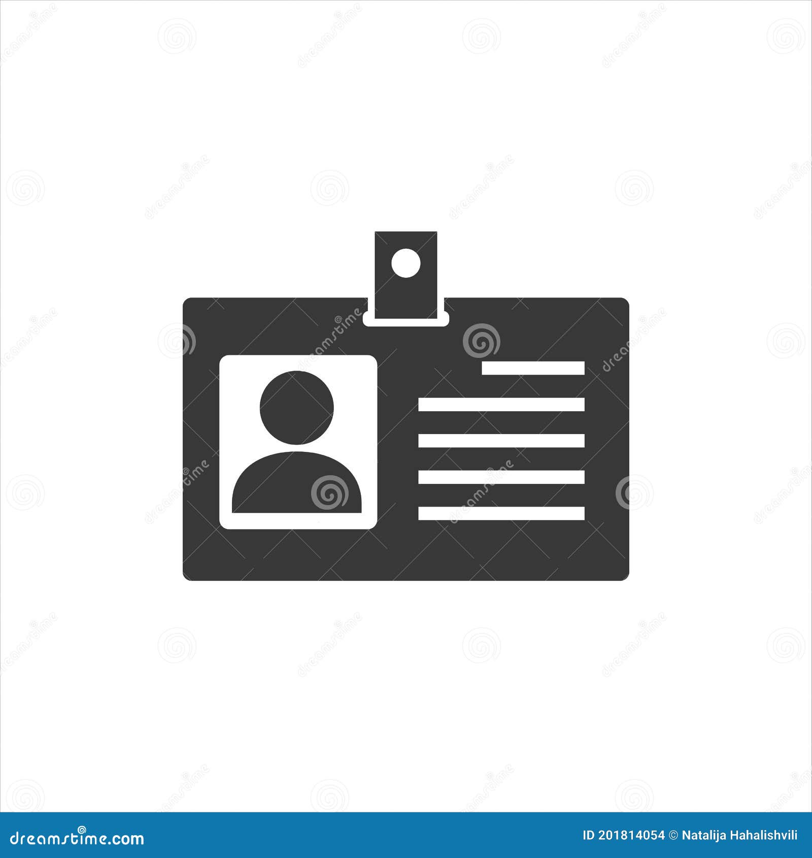 ID Card Vector Icon, Identification Card Icon, Personal Identification ...