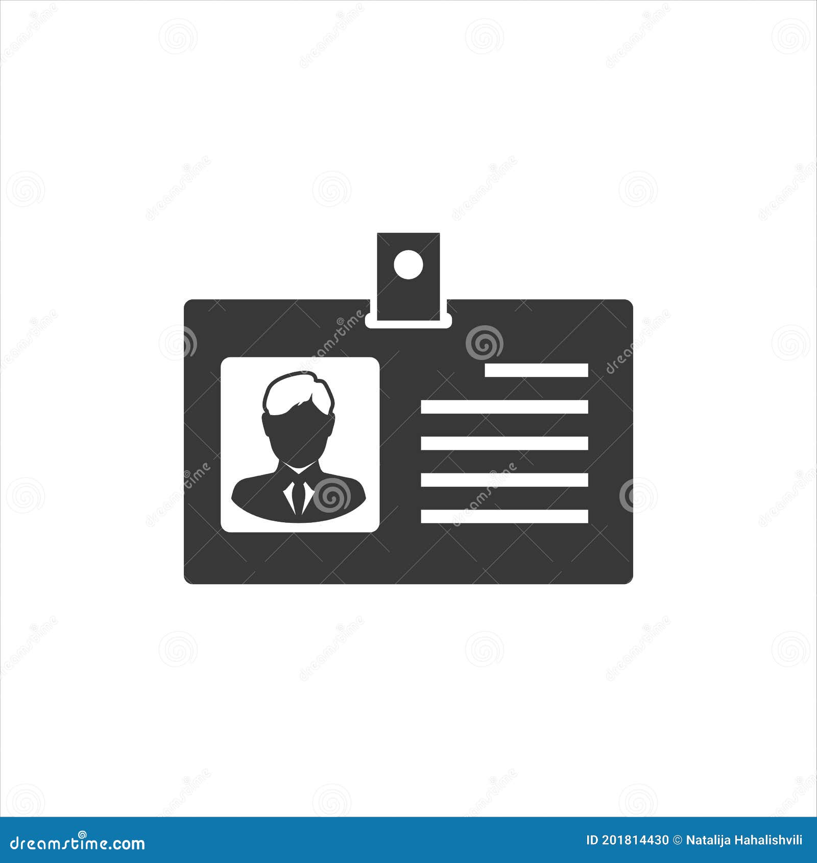 ID Card Vector Icon, Identification Card Icon, Personal Identification ...