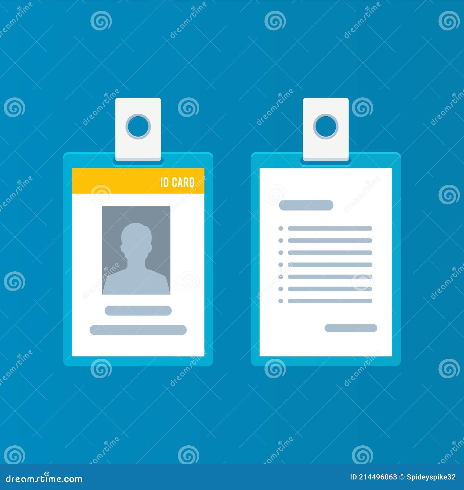 The ID Card - Vertical Version. Vector Illustration Stock Vector ...
