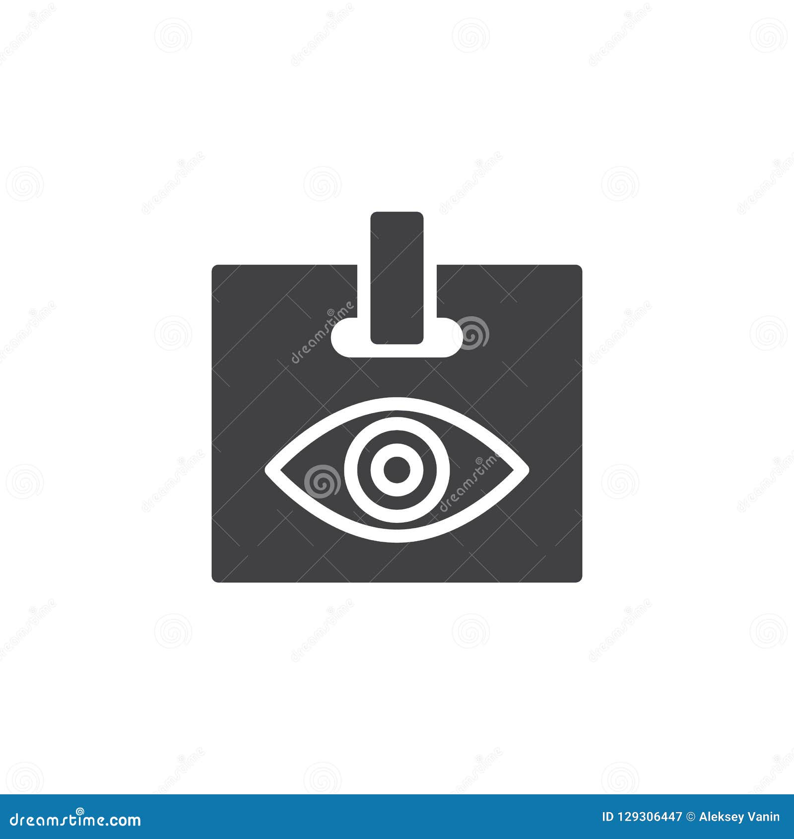 Id Card with Vision Eye Vector Icon Stock Vector - Illustration of ...