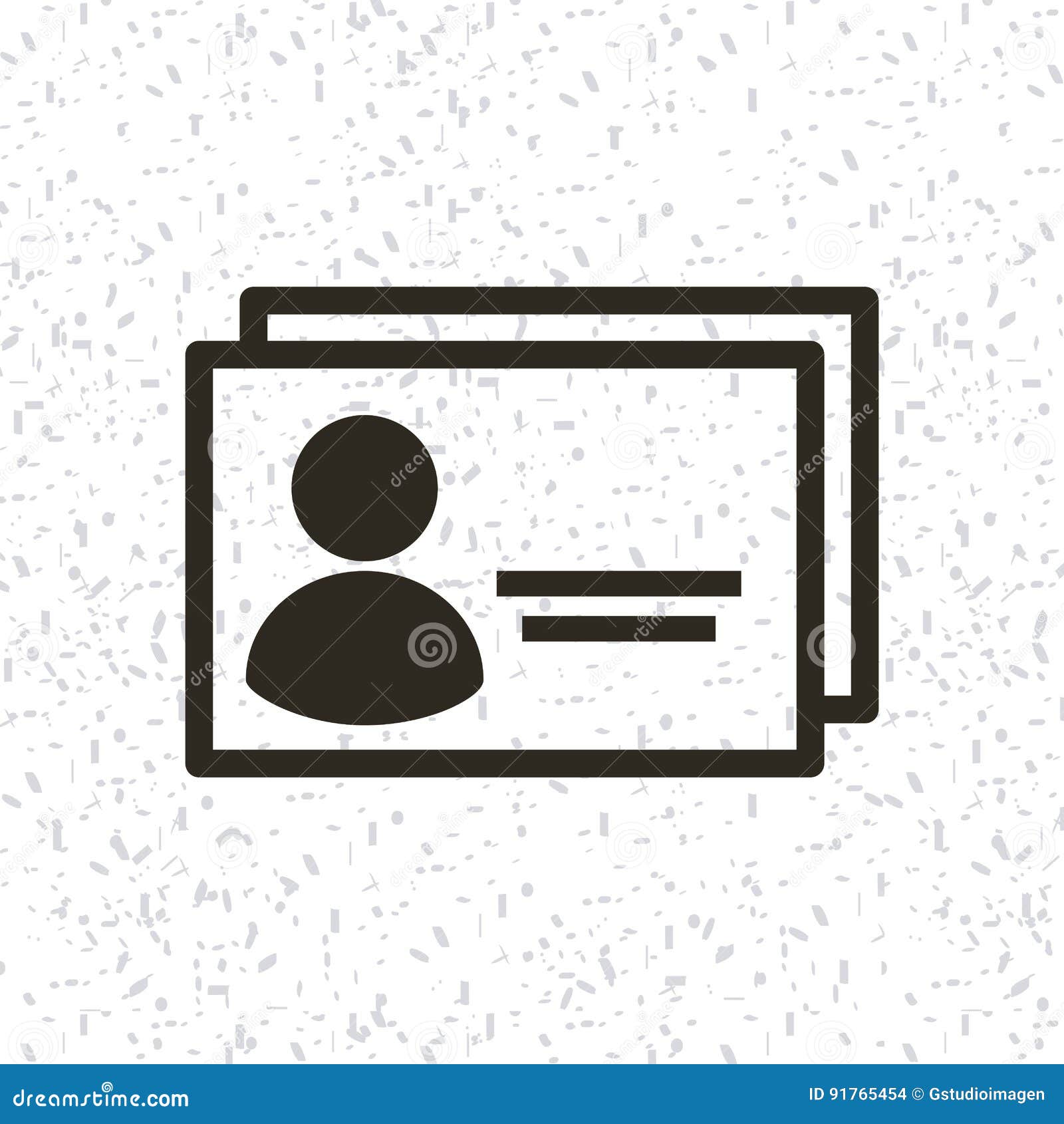 Id document isolated icon stock vector. Illustration of vector - 91765454