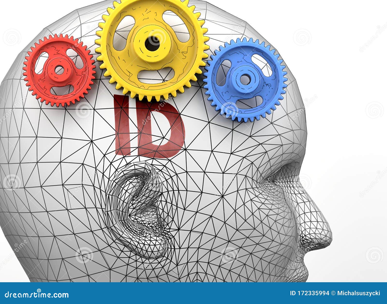 Id and Human Mind - Pictured As Word Id Inside a Head To Symbolize ...