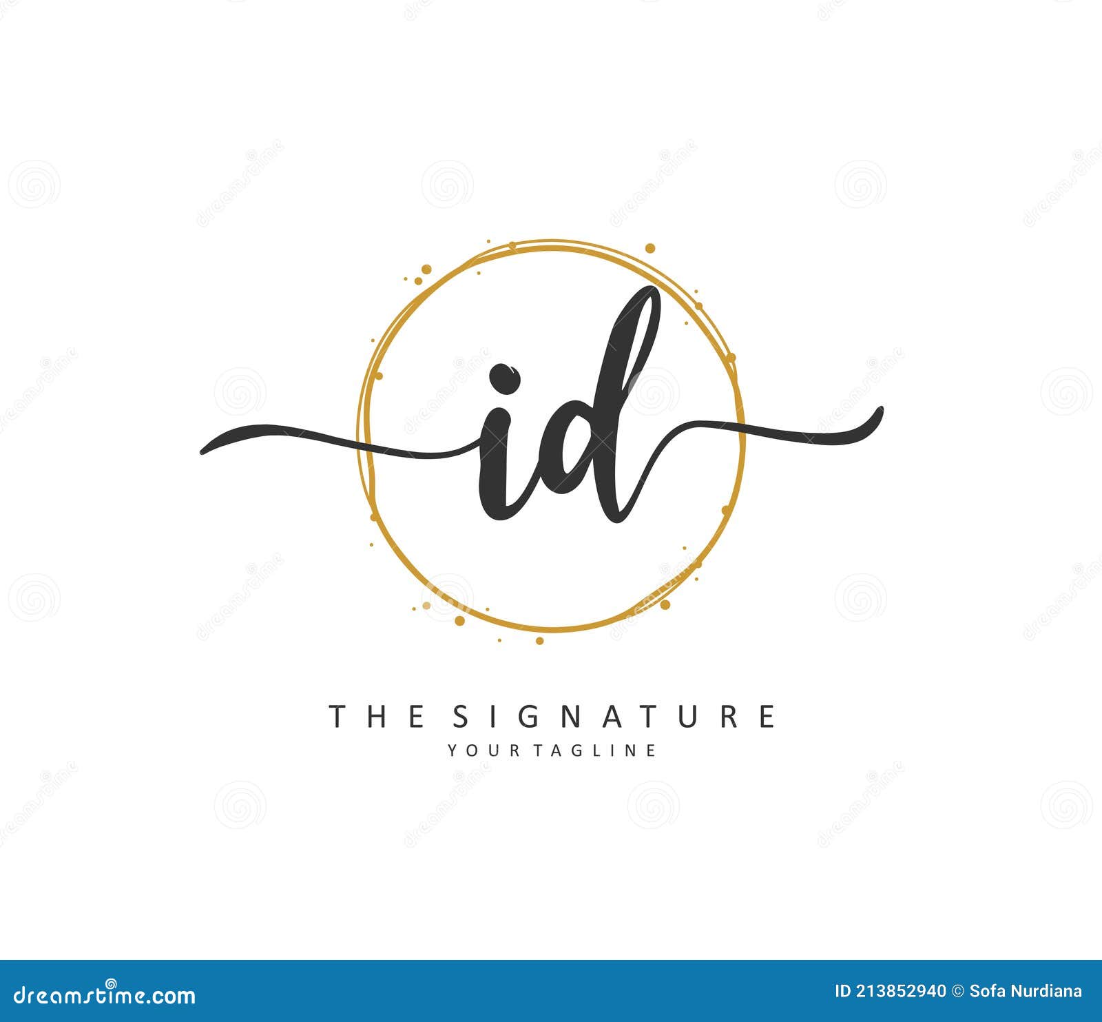 Initial Letter Handwriting and Signature Logo. a Concept Handwriting ...