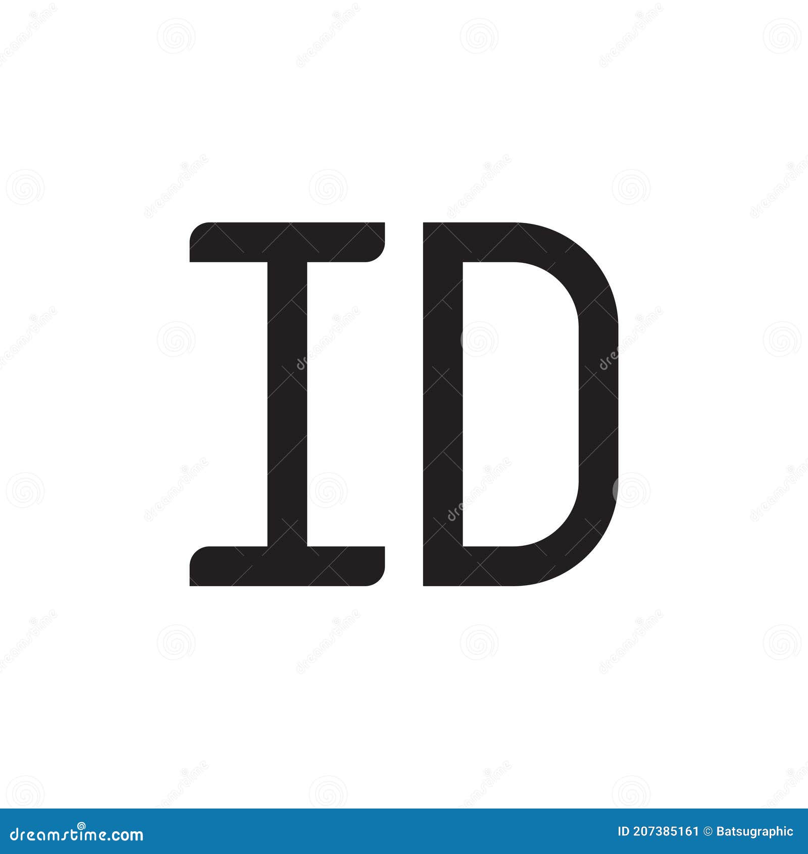 Id Initial Letter Vector Logo Icon Stock Vector - Illustration of clean ...