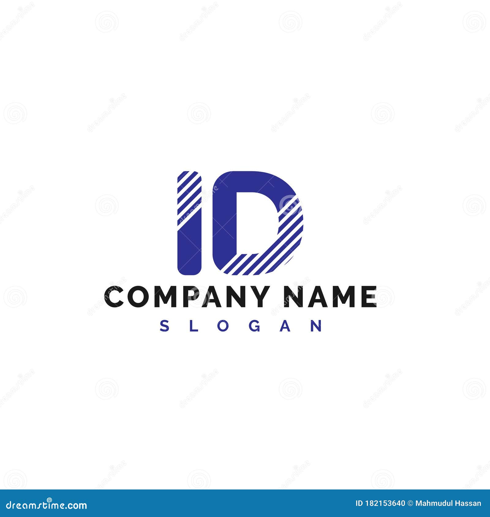 ID Letter Logo Design. ID Letter Logo Vector Illustration - Vector ...