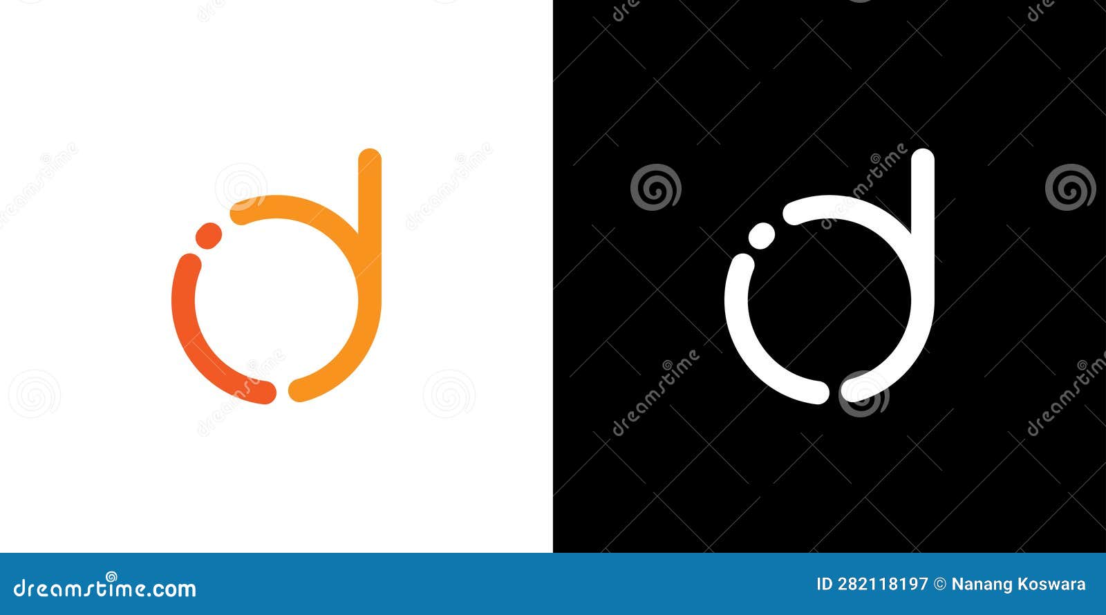 Id Logo, Id Monogram, Initial Id Logo, Letter Id Logo, Icon, Vector ...