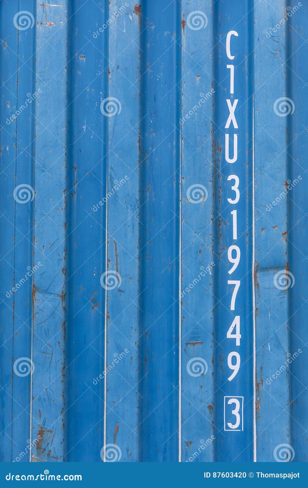 ID Numbers on container stock photo. Image of shipping - 87603420