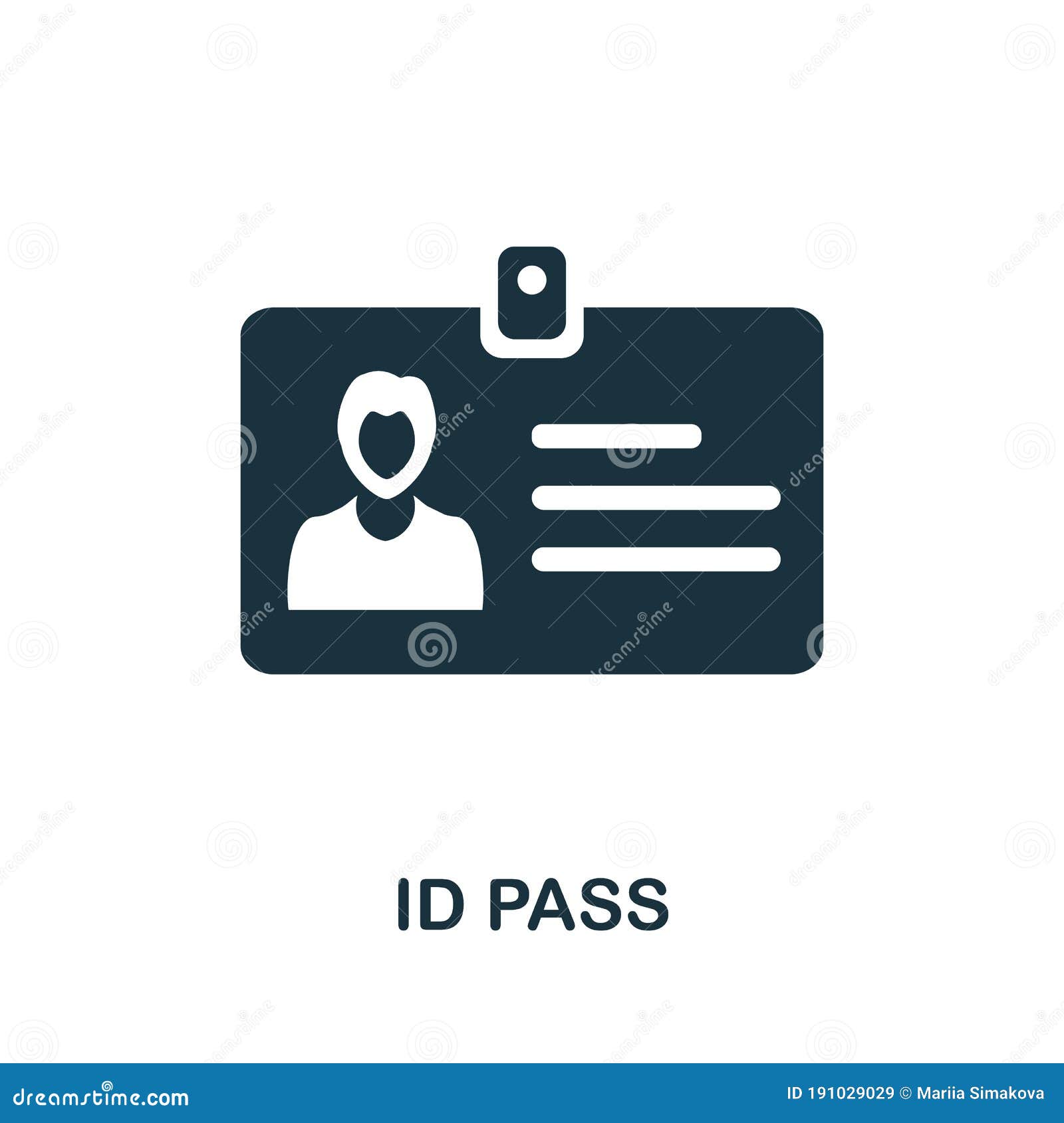Id Pass Icon. Simple Element from Internet Security Collection ...