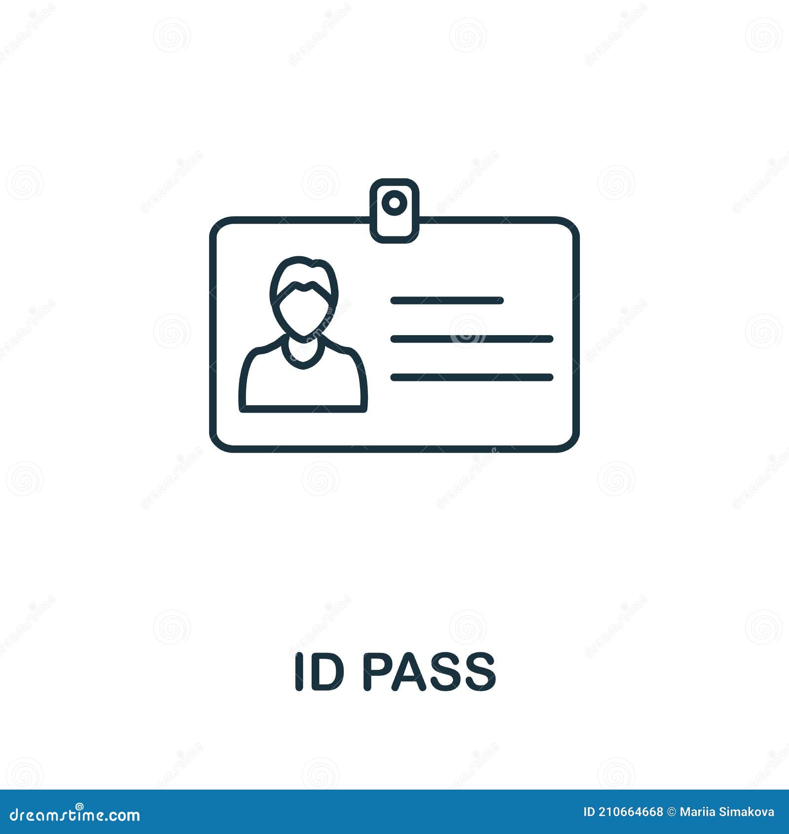 Id Pass Icon. Simple Element from Internet Security Collection ...